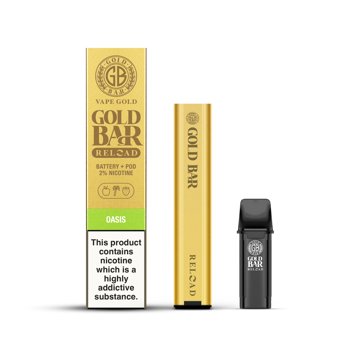 Oasis - Reload Pod System Starter Kit – Gold Bar Vapor